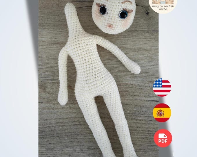 Crochet Pattern – Amigurumi Base Doll (head & Body) – PDF Pattern in ...