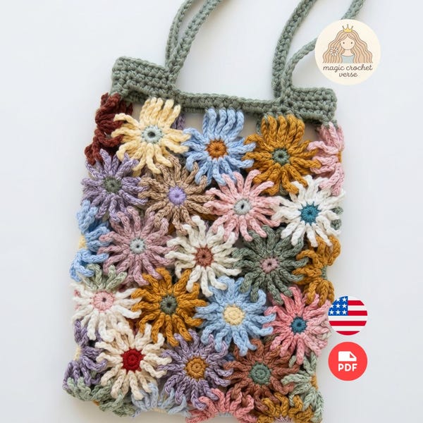 Flower Tote Bags Patterns - Etsy
