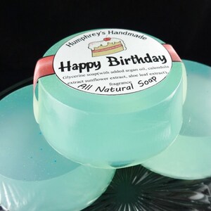 HAPPY BIRTHDAY Soap, Cake and Buttercream Scented Shave & Shampoo Soap ...