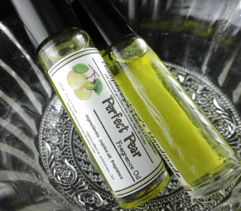 PERFECT PEAR Roll on Perfume, Pear Fragrance Cologne, BPA Free Glass ...