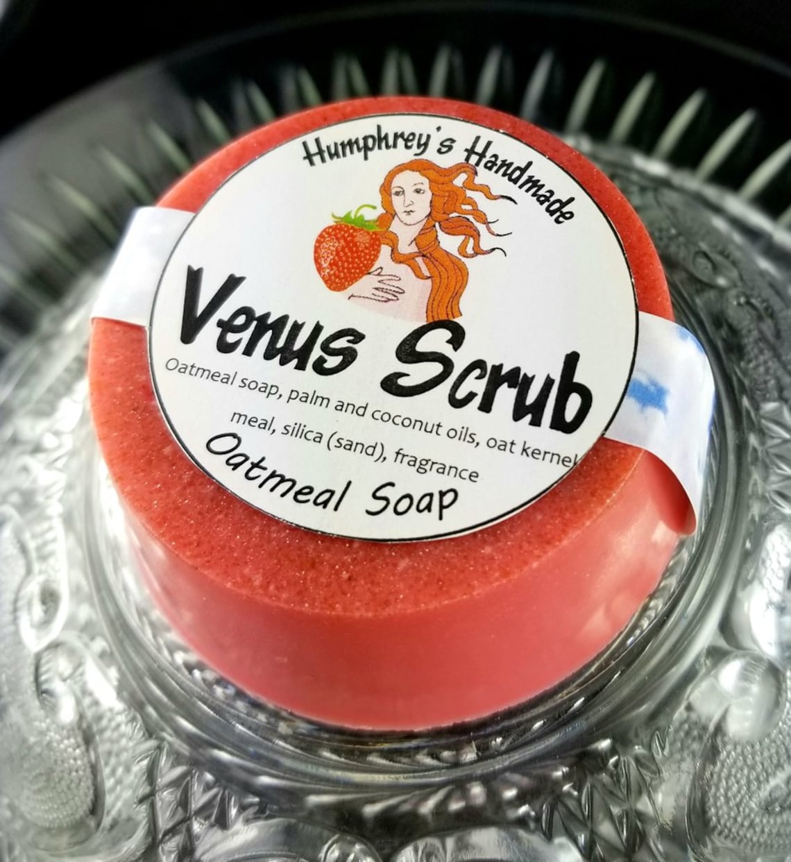 VENUS SCRUB Oatmeal Soap, Goddess Strawberry Beauty Bar Exfoliant ...