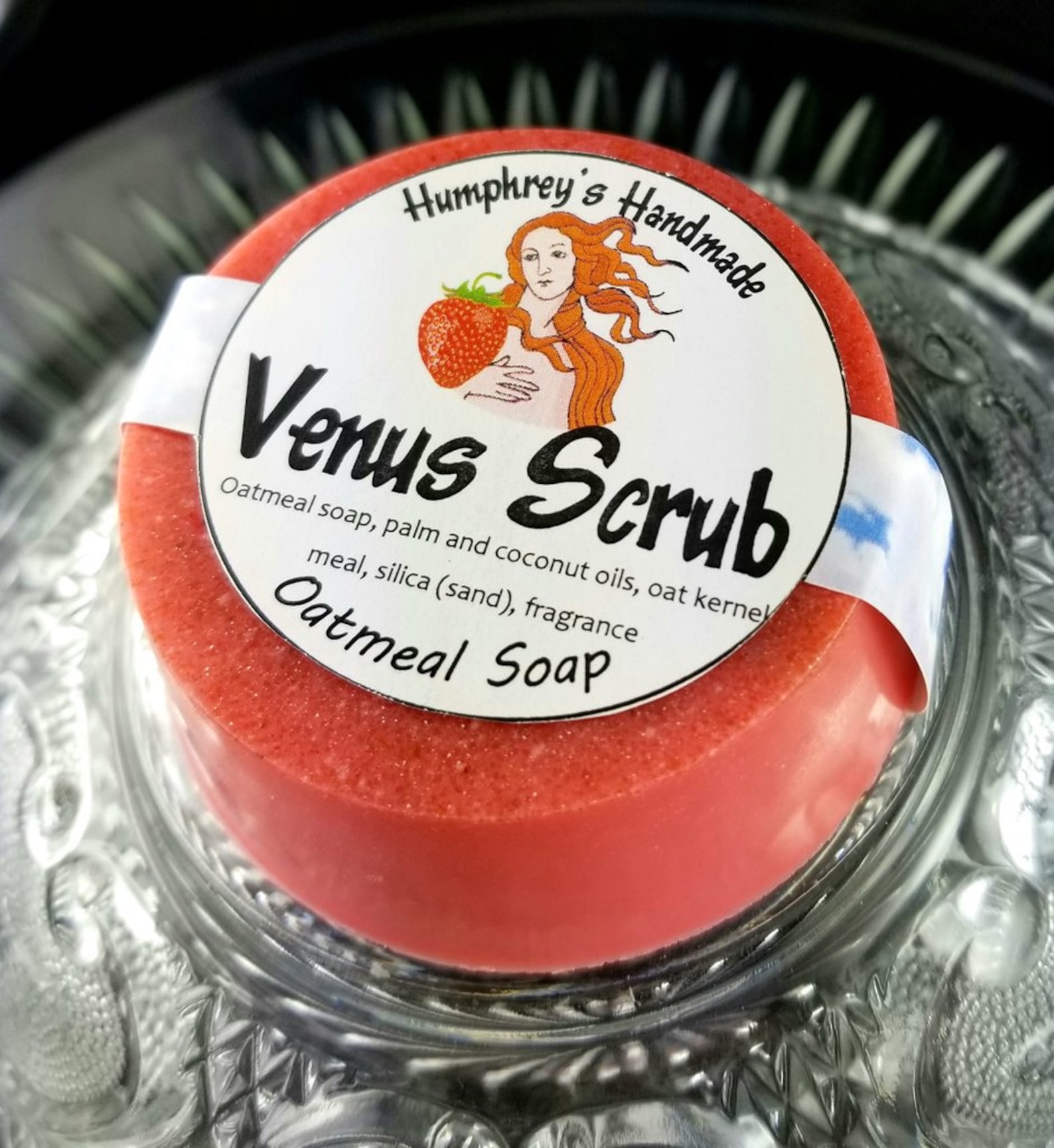 VENUS SCRUB Oatmeal Soap, Goddess Strawberry Beauty Bar Exfoliant ...