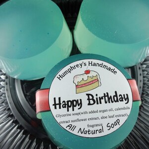 HAPPY BIRTHDAY Soap, Cake and Buttercream Scented Shave & Shampoo Soap ...
