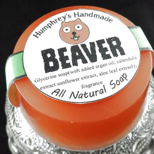 BEAVER Glycerin Soap, Pine Tree Shave & Shampoo Soap, Beard Wash Round ...
