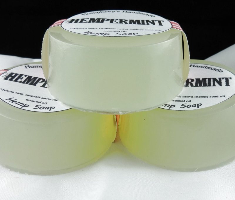 HEMPERMINT Hemp Soap Peppermint Hemp Soap Detergent Free | Etsy