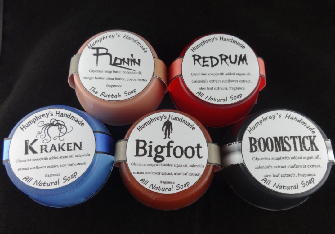 5 Men's Sample Soaps, Handmade Glycerin Soap Sampler, Shave & Shampoo ...