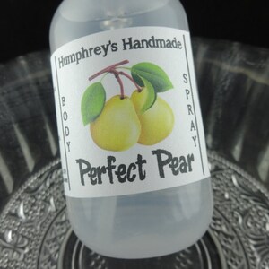 PERFECT PEAR Body Spray, Handcrafted Perfume Room and Linen Spray 2 Oz ...