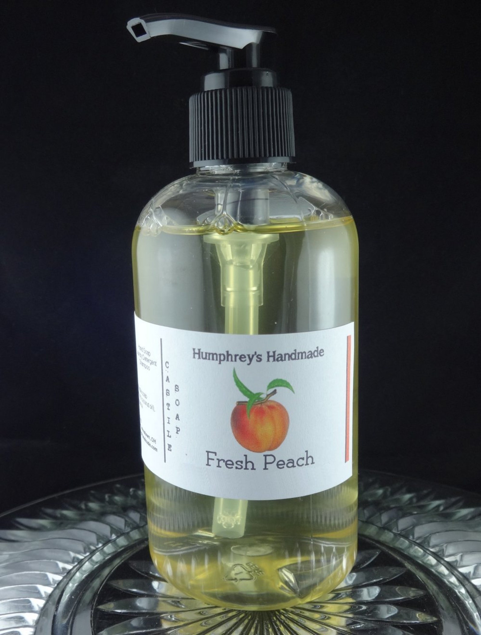 FRESH PEACH Body Wash 8 Oz Women's Peach Scented Castile - Etsy