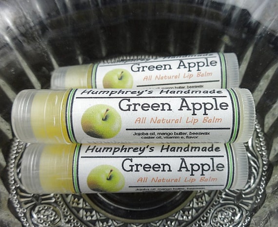 GREEN APPLE Lip Balm Green Apple Flavor Apple Lip Balm | Etsy
