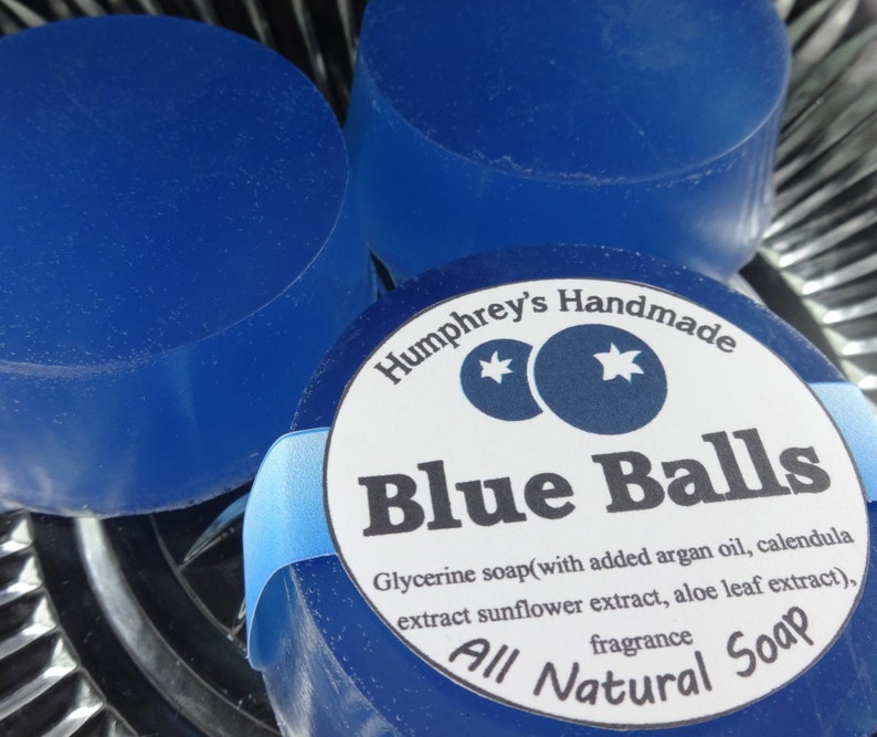 BLUE BALLS Soap Crude Sweet Blueberry Shave & Shampoo Soap | Etsy