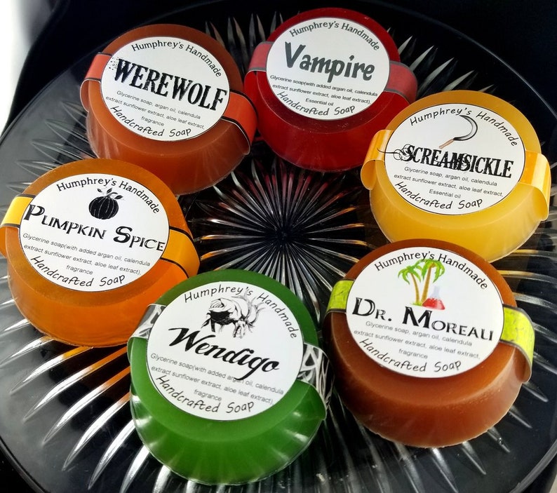 ZOMBIE FARTS Soap, Vanilla Shave & Shampoo Soap, Halloween Round Green ...