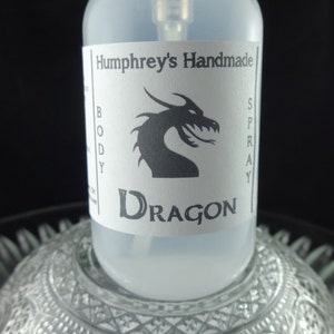 DRAGON Body Spray, Smoke Bonfire Men's Handcrafted Fragrance Room and ...