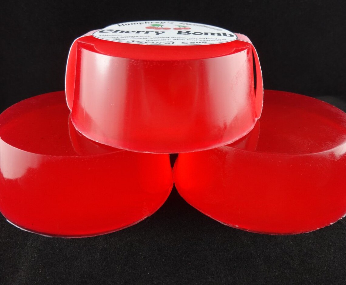 CHERRY BOMB Soap Red Cherry Soap Women's Shave Soap - Etsy