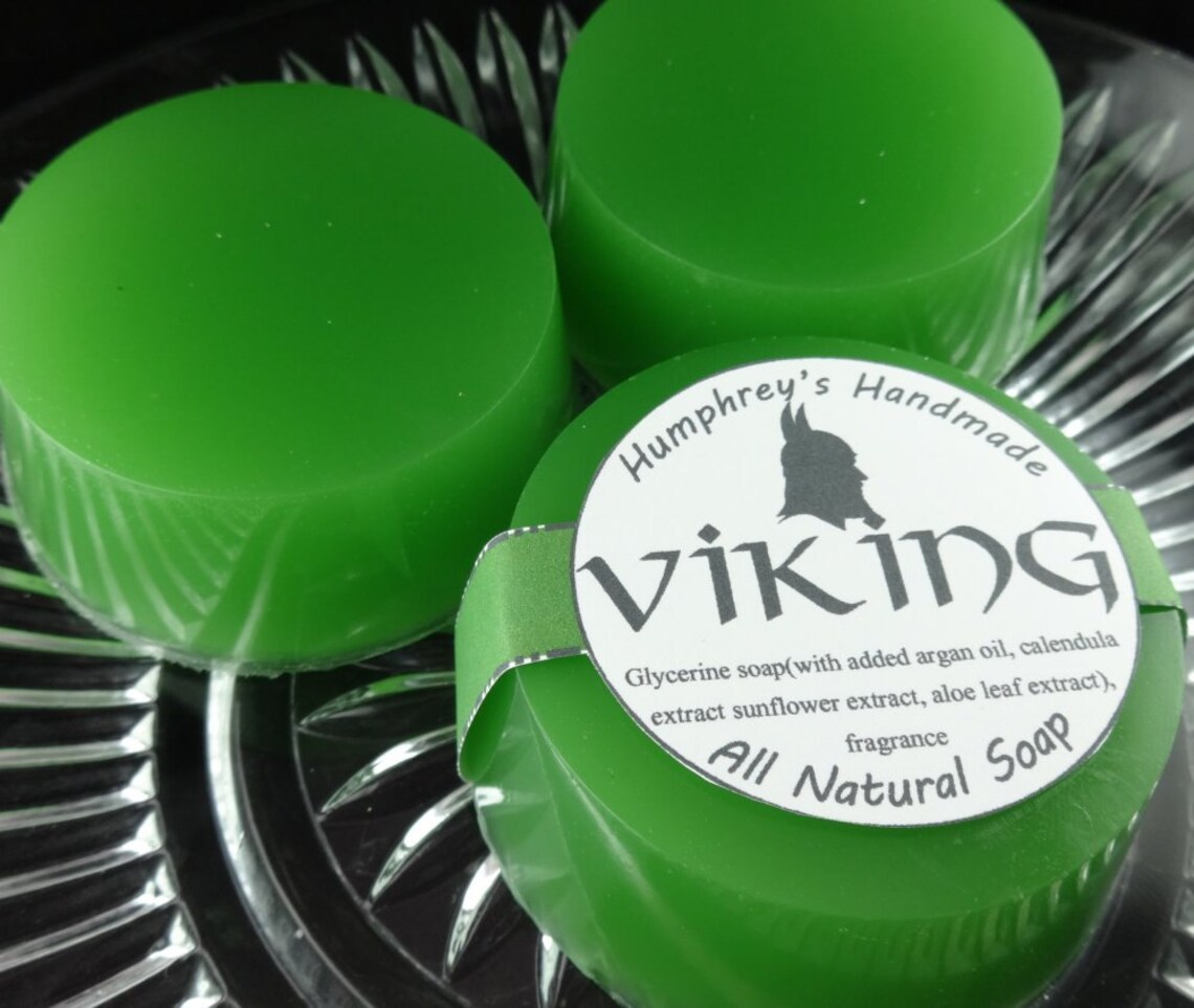 VIKING Soap, Men's Drakkar Noir Type Shave & Shampoo Soap, Round Soap ...