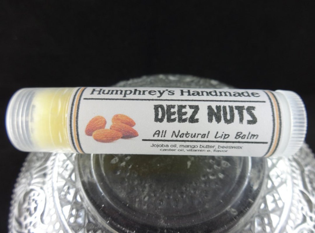 DEEZ NUTS Lip Balm, Honey Almond Flavor, Jojoba Oil Lip Balm ...