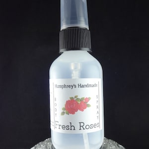 FRESH ROSES Body Spray, Handcrafted Perfume Room and Linen Spray 2 Oz ...