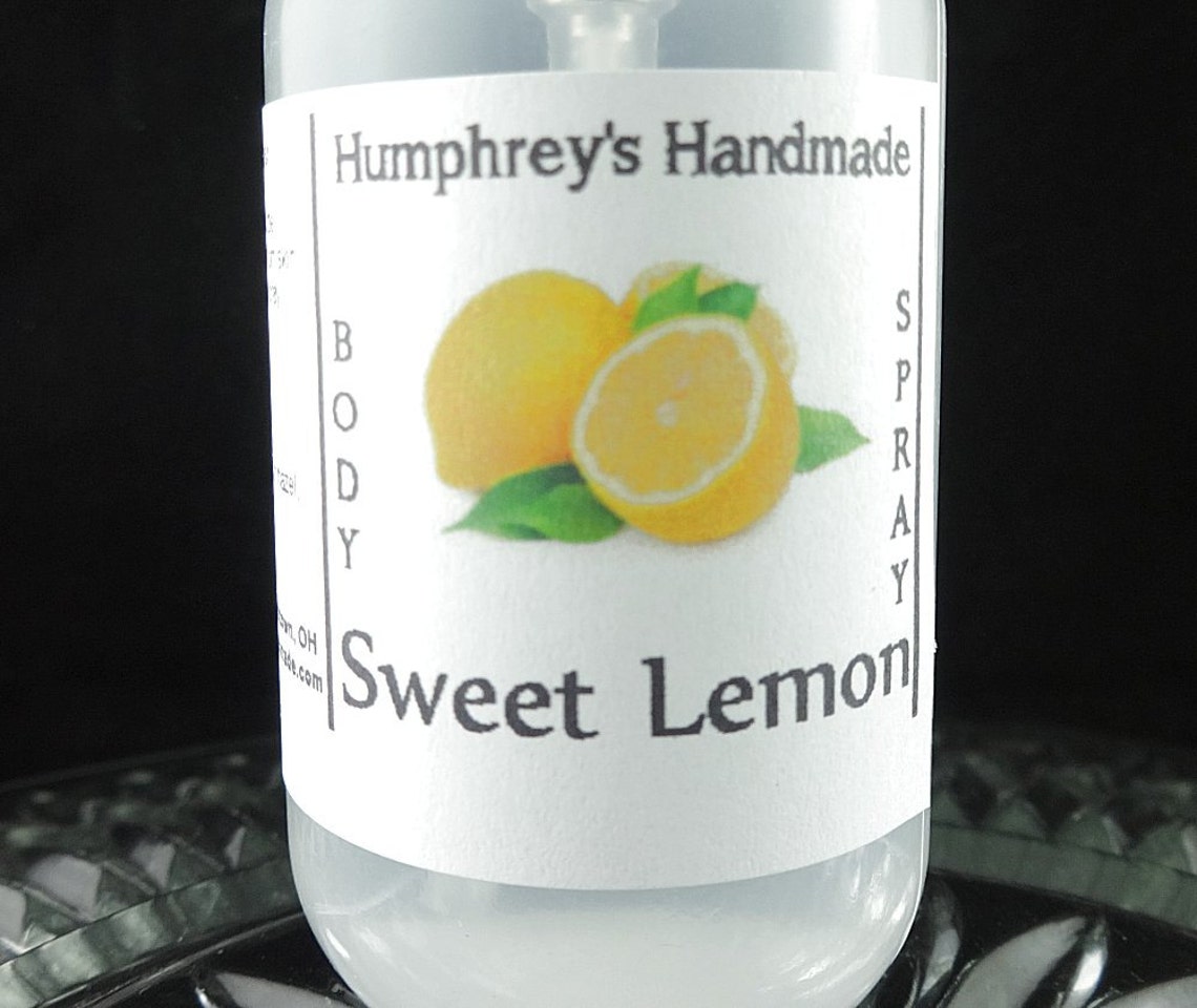SWEET LEMON Body Spray Lemon Sugar Scented Handcrafted | Etsy
