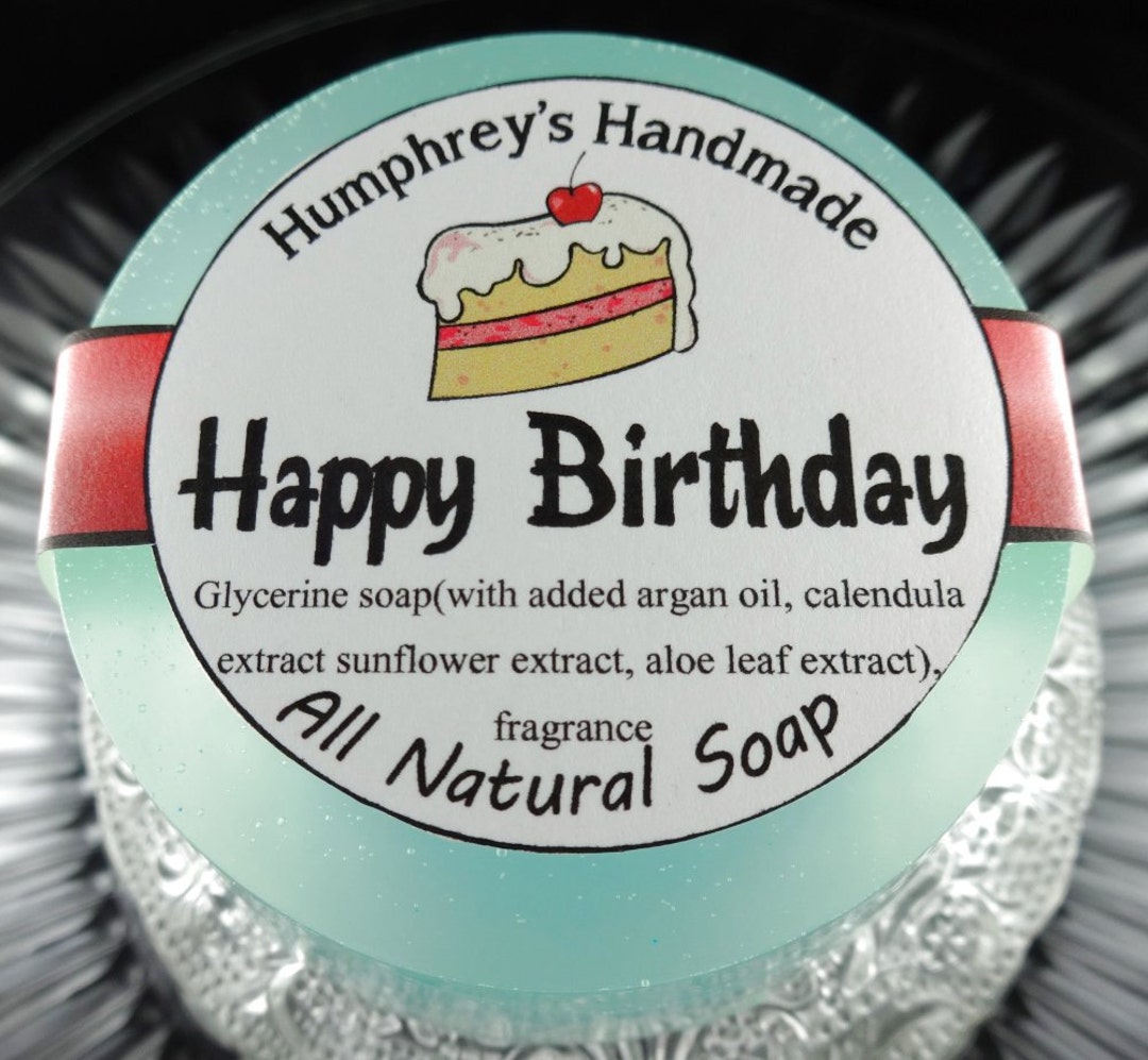 HAPPY BIRTHDAY Soap, Cake and Buttercream Scented Shave & Shampoo Soap ...