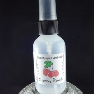 CHERRY BOMB Body Spray, Maraschino Cherry Almond Handcrafted Perfume ...