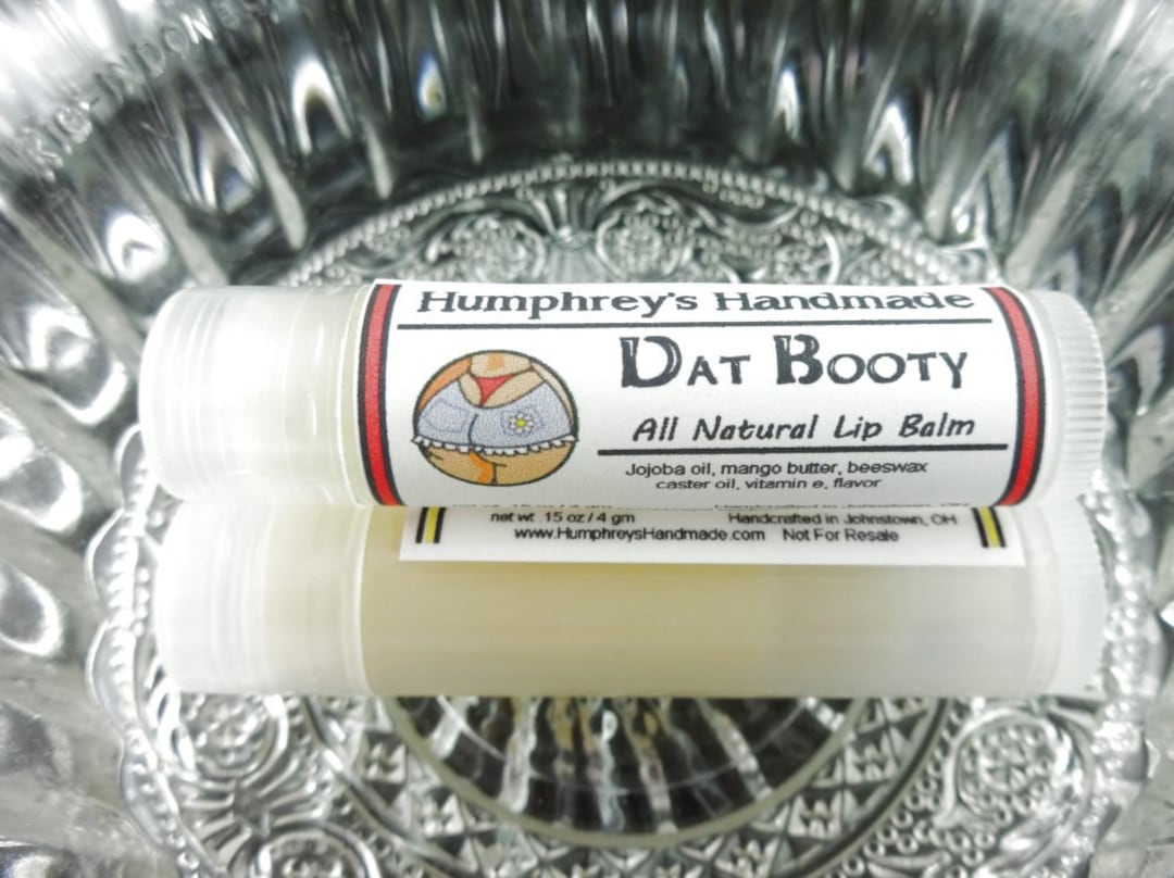 DAT BOOTY Lip Balm, Raspberry Glaze Flavor, Handcrafted Bee Balm With ...