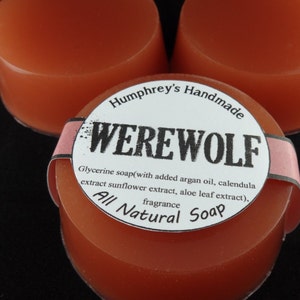 WEREWOLF Soap, Men's Shave & Shampoo Soap, Men's Round Glycerin Puck ...