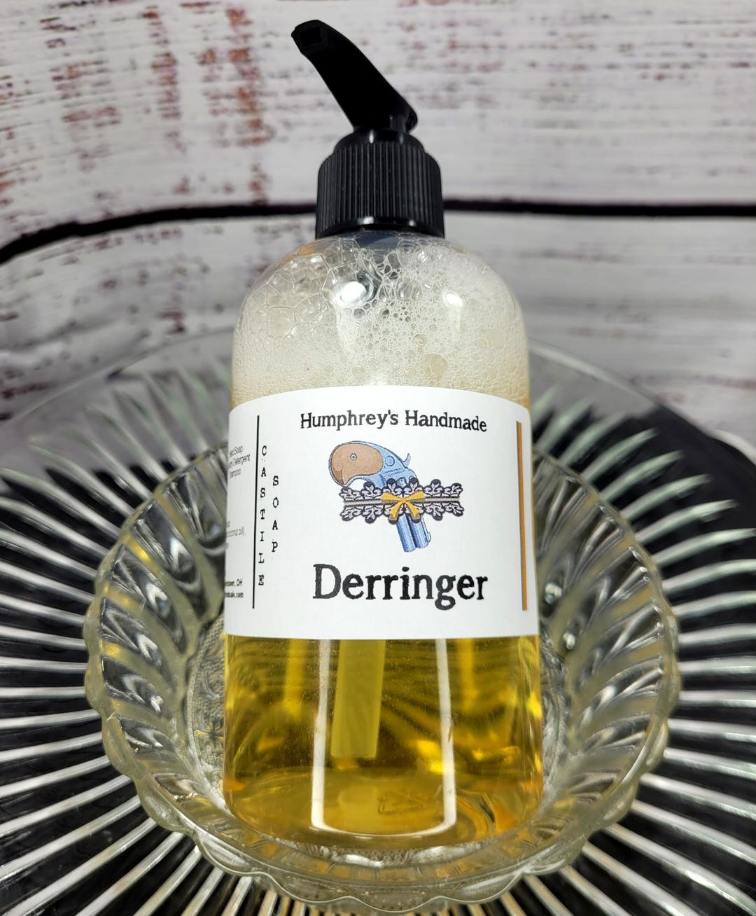 DERRINGER Men's and Women's Beard Wash & Body Wash, 8 Oz, Bourbon Sea ...