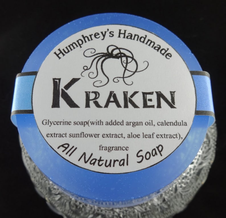 KRAKEN Soap, Glycerin Aqua Di Geo Type Beard Wash, Blue Men's Shave ...