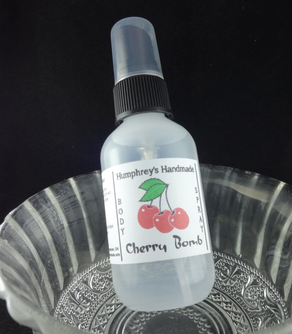 CHERRY BOMB Body Spray Maraschino Cherry Almond Handcrafted | Etsy