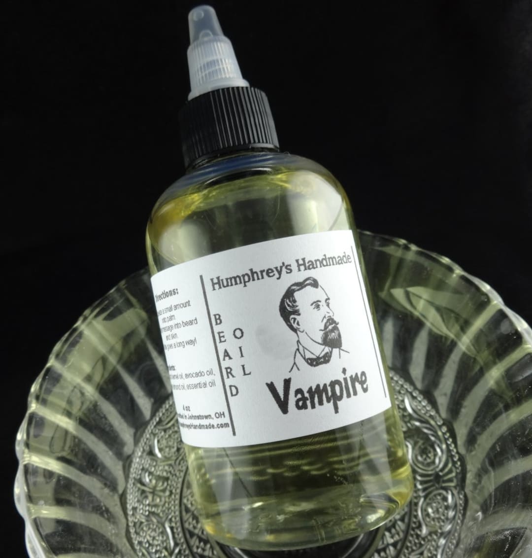 Men's VAMPIRE Beard Oil, Choose 2oz 4oz Sample Beard Serum, Blood ...