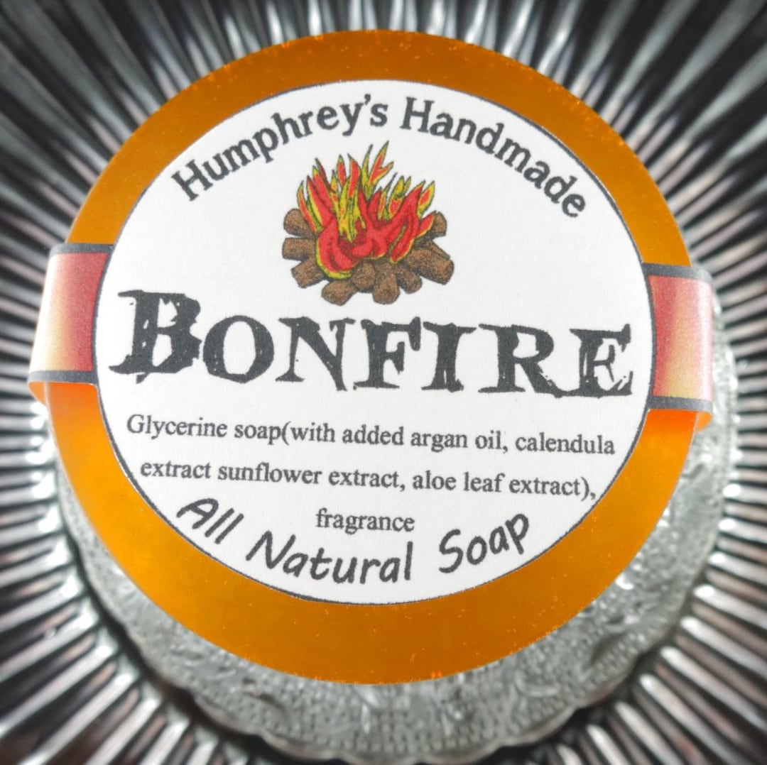 BONFIRE Soap, Glycerin Smoke Firewood Beard Wash, Orange Men's Shave ...