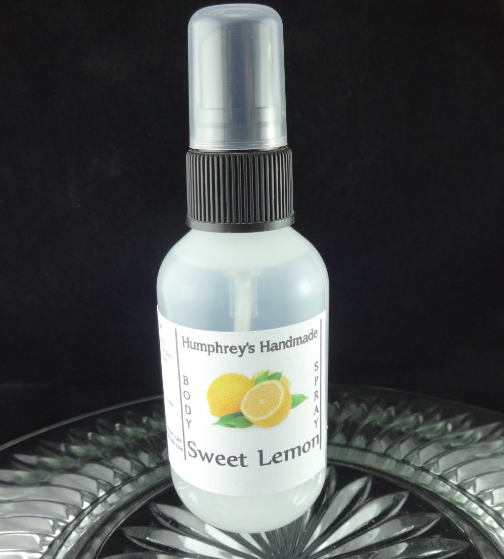 SWEET LEMON Body Spray Lemon Sugar Scented Handcrafted | Etsy