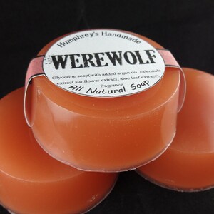 WEREWOLF Soap, Men's Shave & Shampoo Soap, Men's Round Glycerin Puck ...
