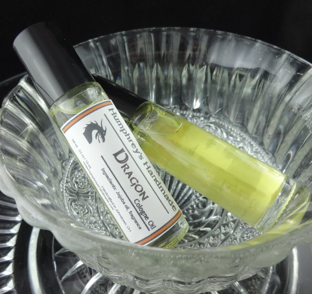 Men's DRAGON Cologne Oil, Roll on Perfume, Smoke Scent Bonfire ...