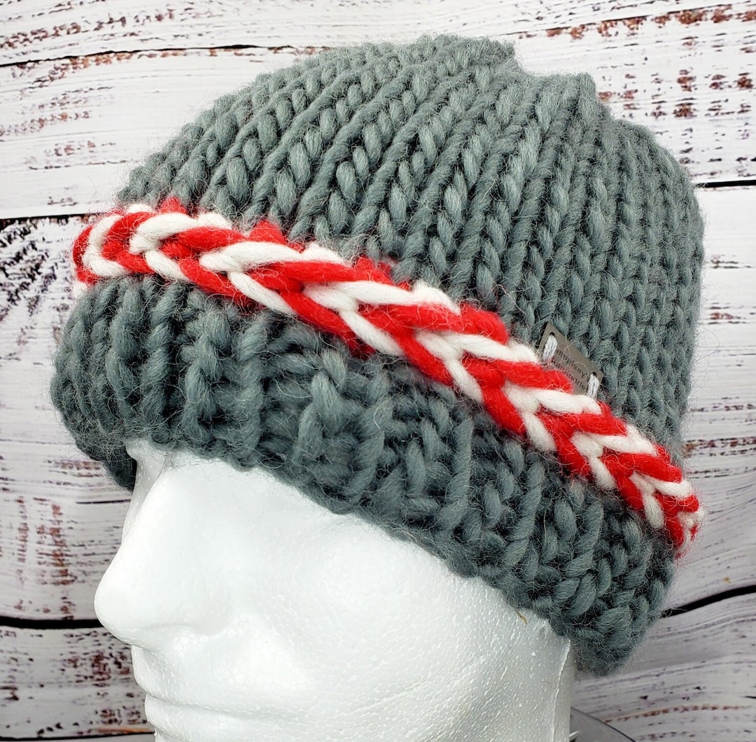 UNISEX OSU Latvian Braid 100% Wool Bulky Winter Hat Beanie, Men's Women ...