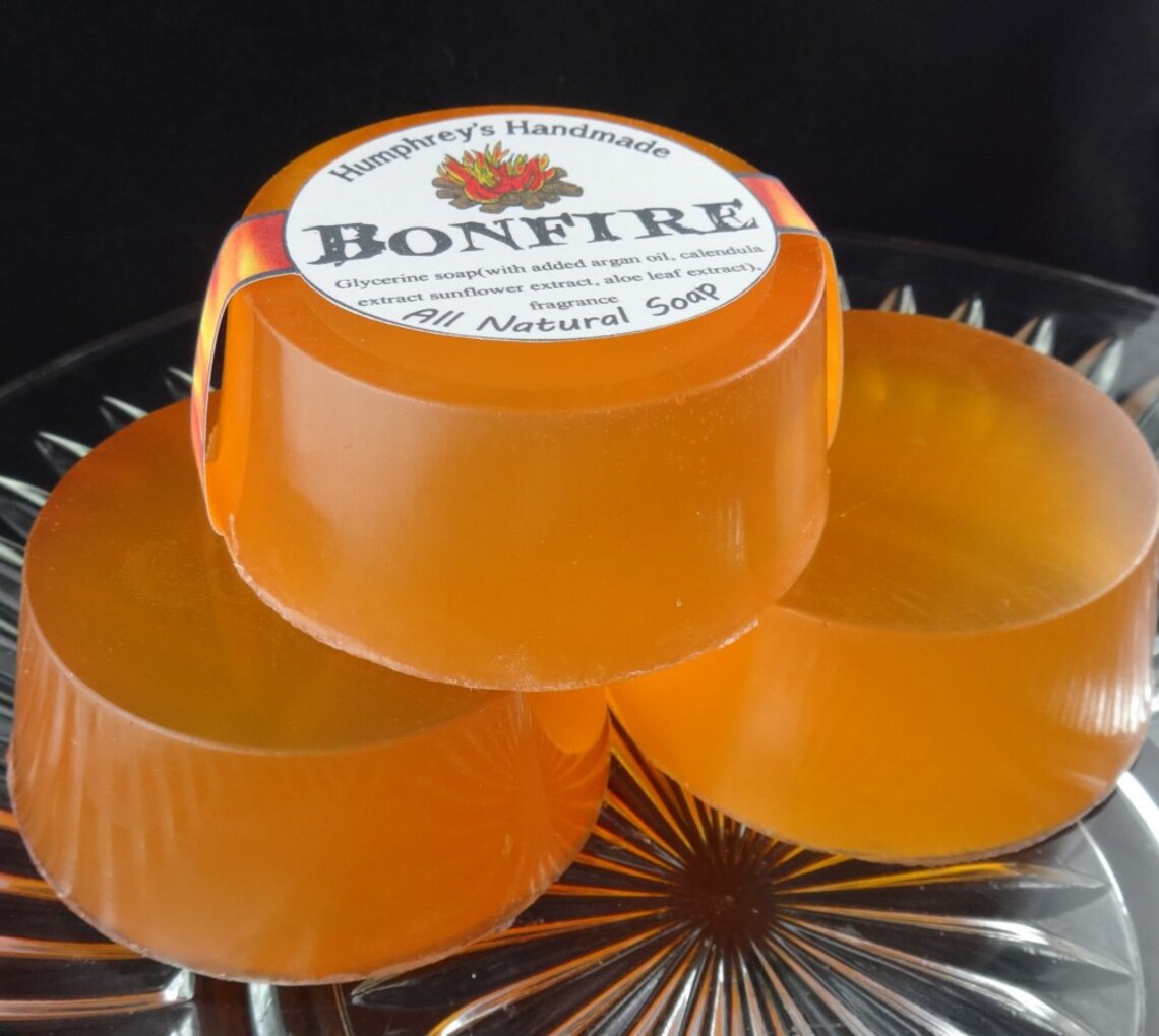 BONFIRE Soap, Glycerin Smoke Firewood Beard Wash, Orange Men's Shave ...