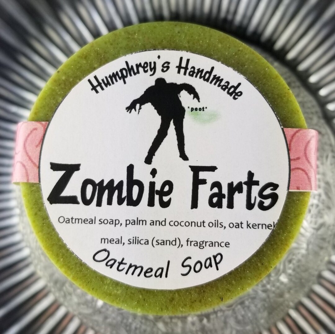ZOMBIE FARTS Oatmeal Soap, Warm Vanilla Sugar Scent Exfoliating Oatmeal ...