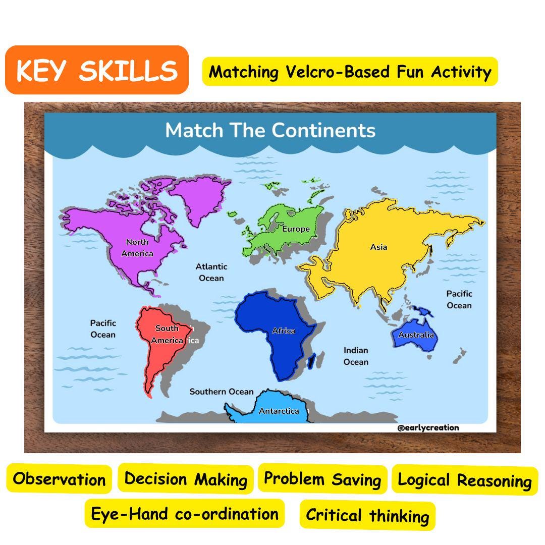 Match the Continents Worksheet | Geography for Kids | Continent ...