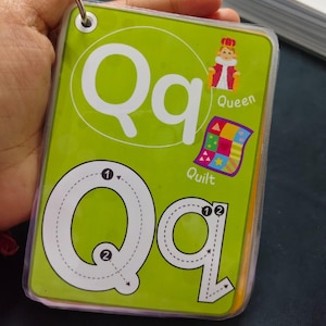 ABCD Tracing Keyring Flash Cards | Alphabet Letter Learning Cards for ...