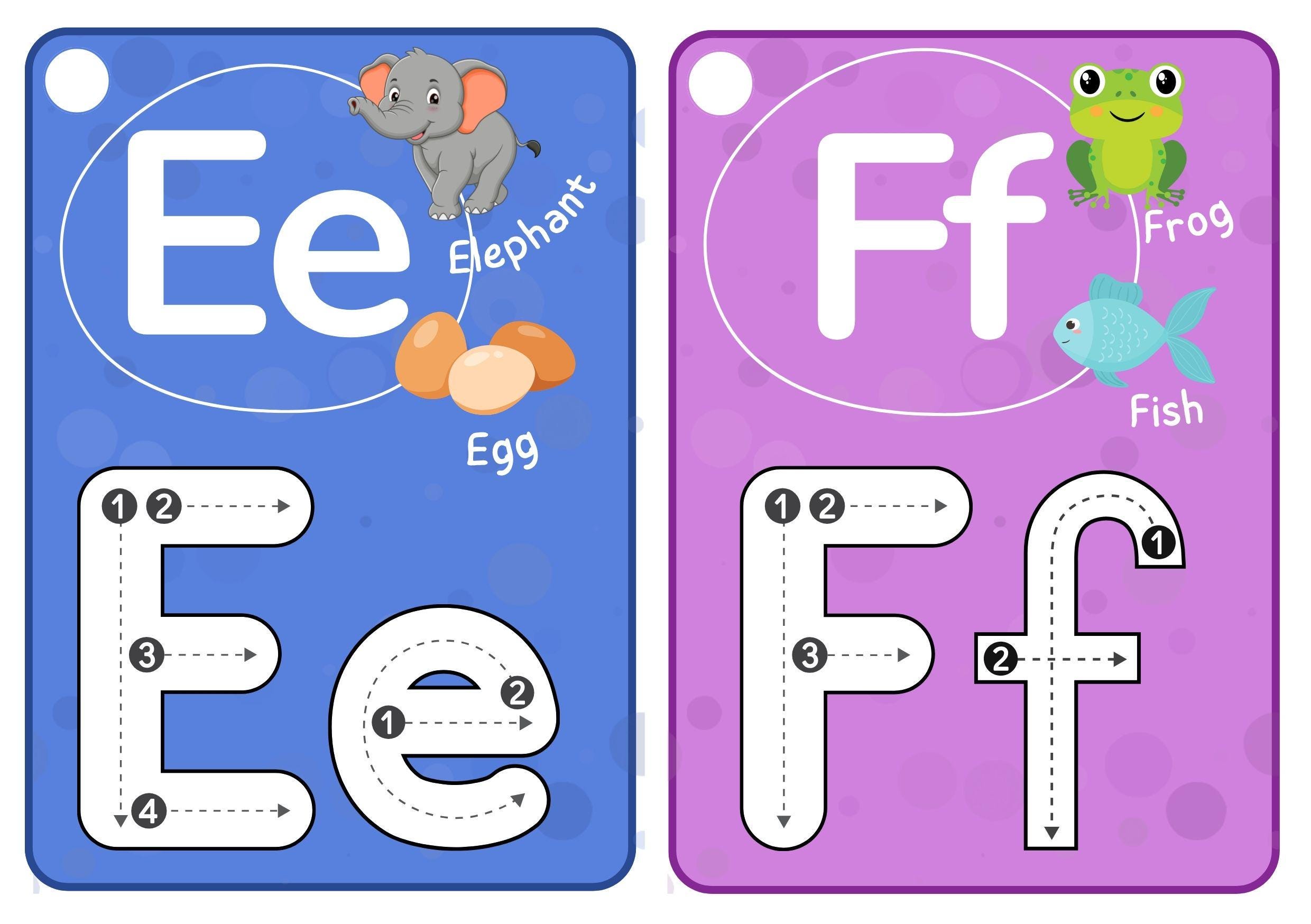 ABCD Tracing Keyring Flash Cards | Alphabet Letter Learning Cards for ...