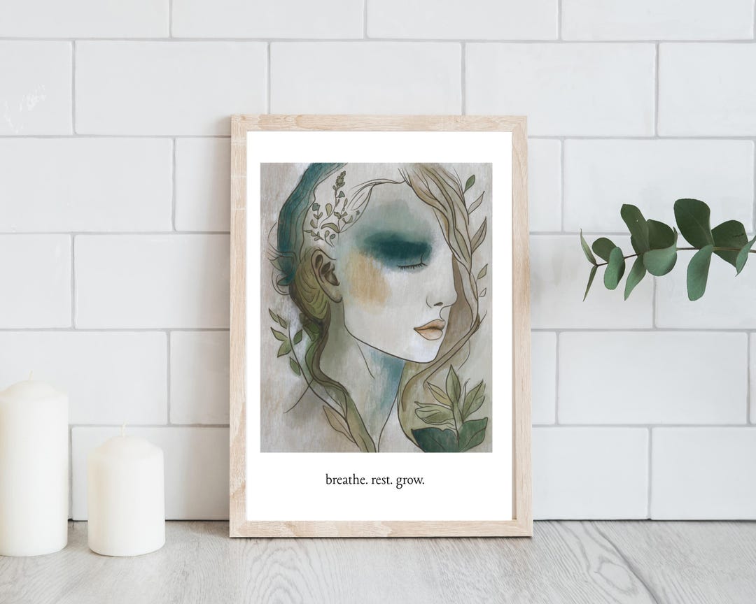 Serene Matte Vertical Posters, Inspirational Art, Home Decor, Wellness ...