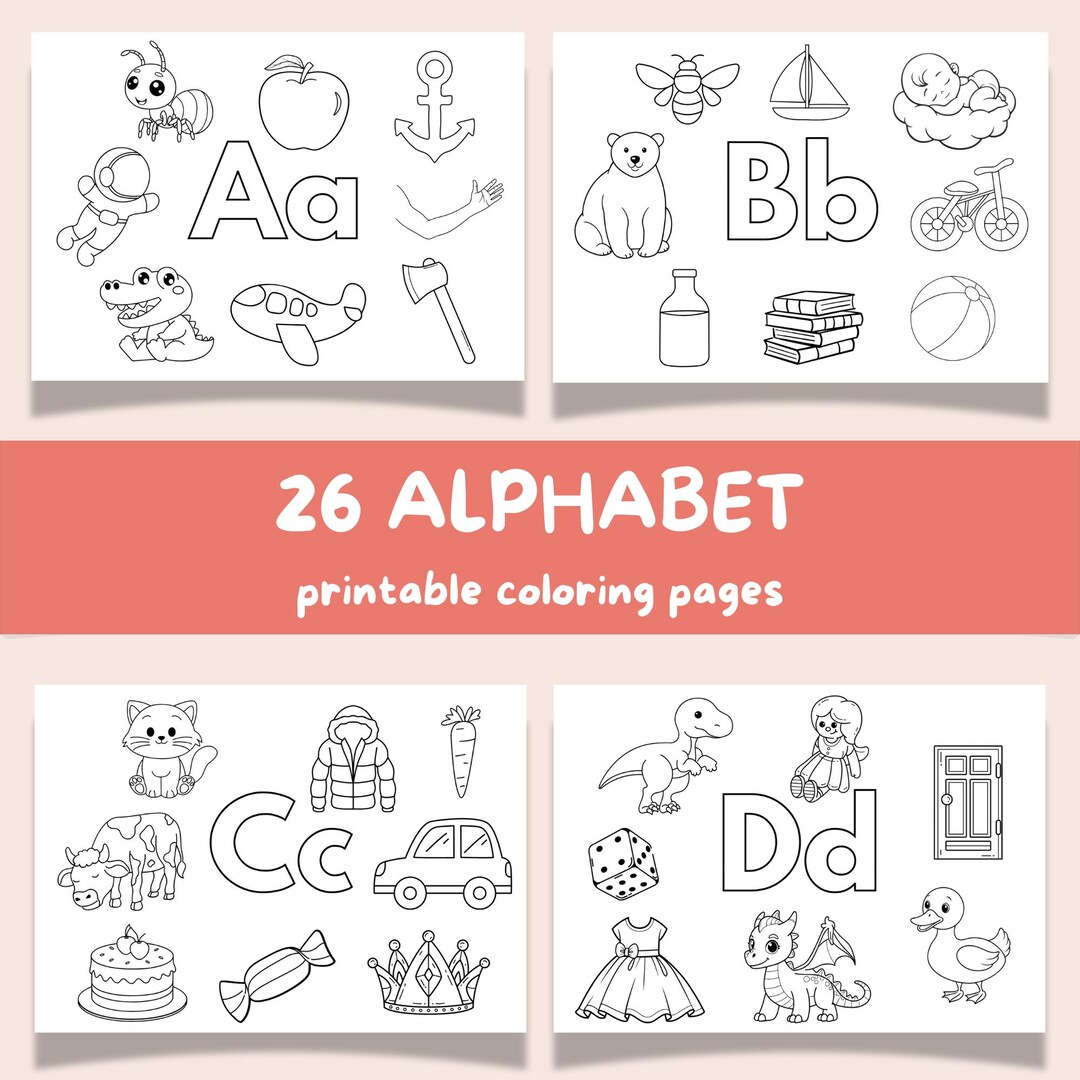 Alphabet Coloring for Kids, Coloring Pages to Download and Print ...