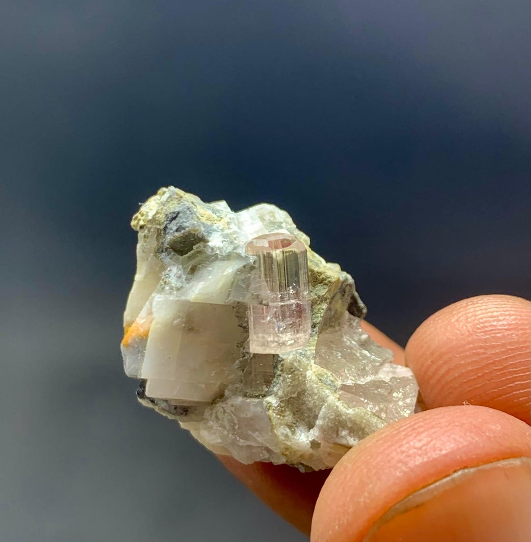 Natural Peach Color Imperial Topaz Specimen From Katlang Pakistan- 30. ...