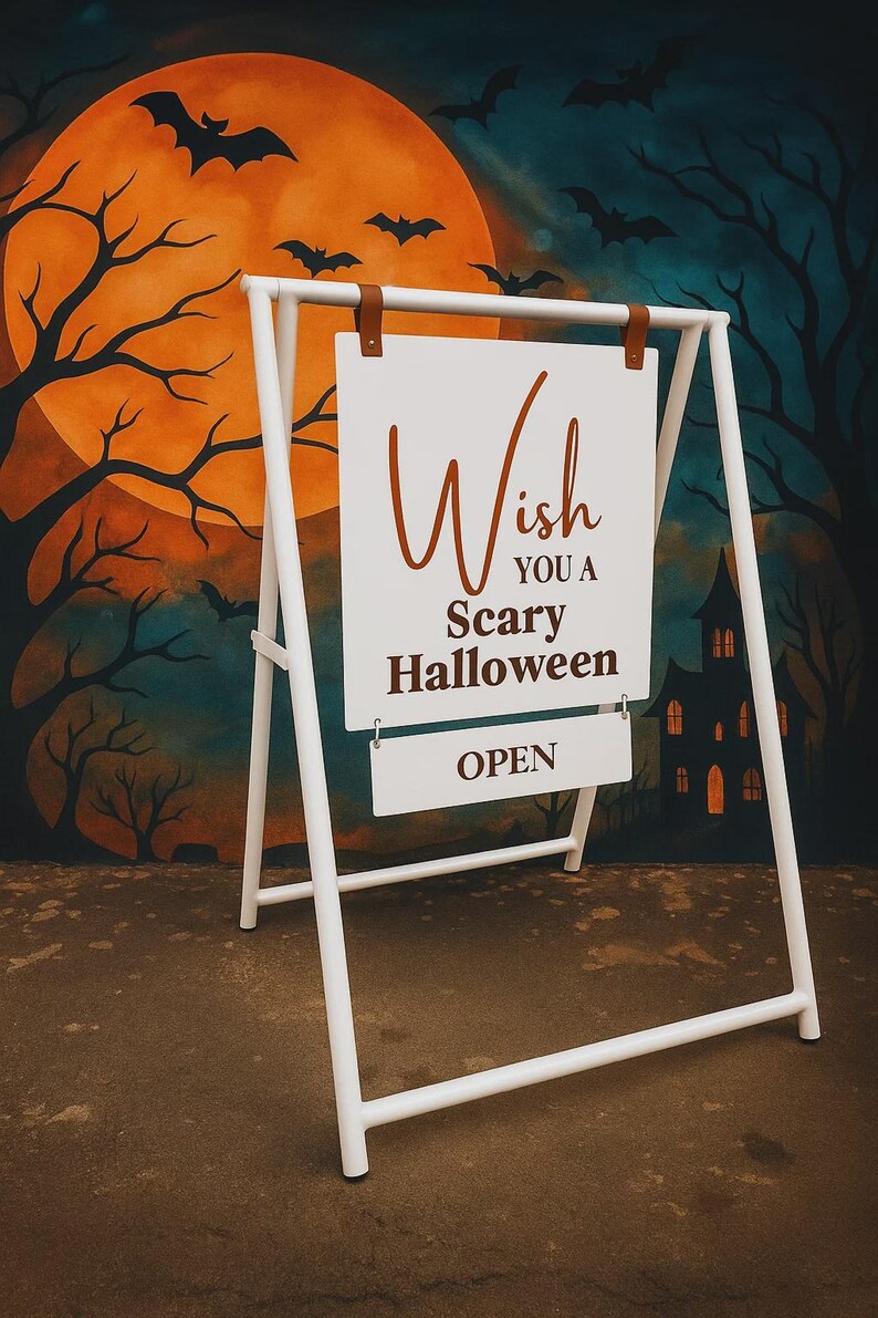 Halloween Sidewalk Sign, A-frame Sidewalk Sign – Halloween Sign ...