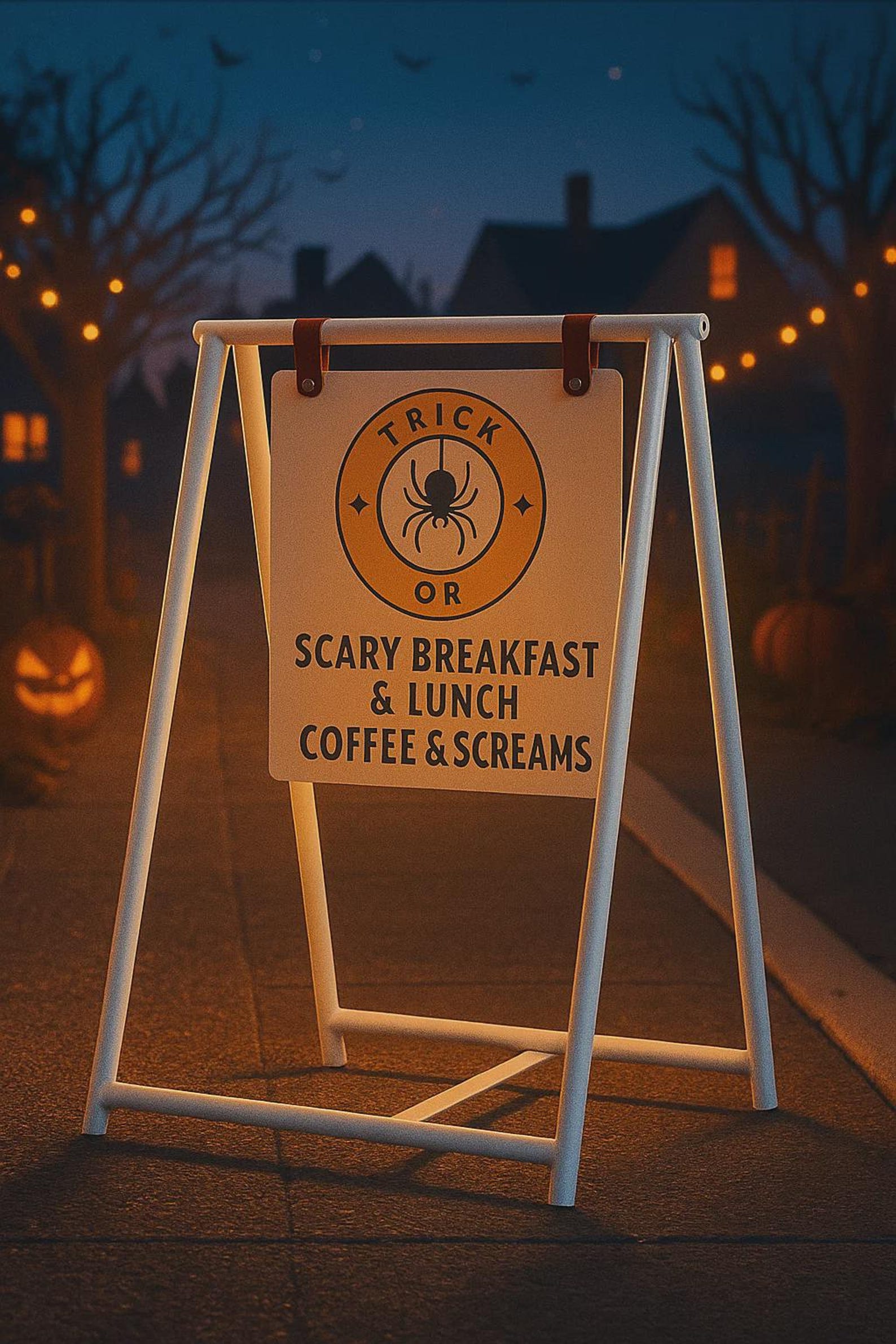 Halloween Sidewalk Sign, A-frame Sidewalk Sign – Halloween Sign ...