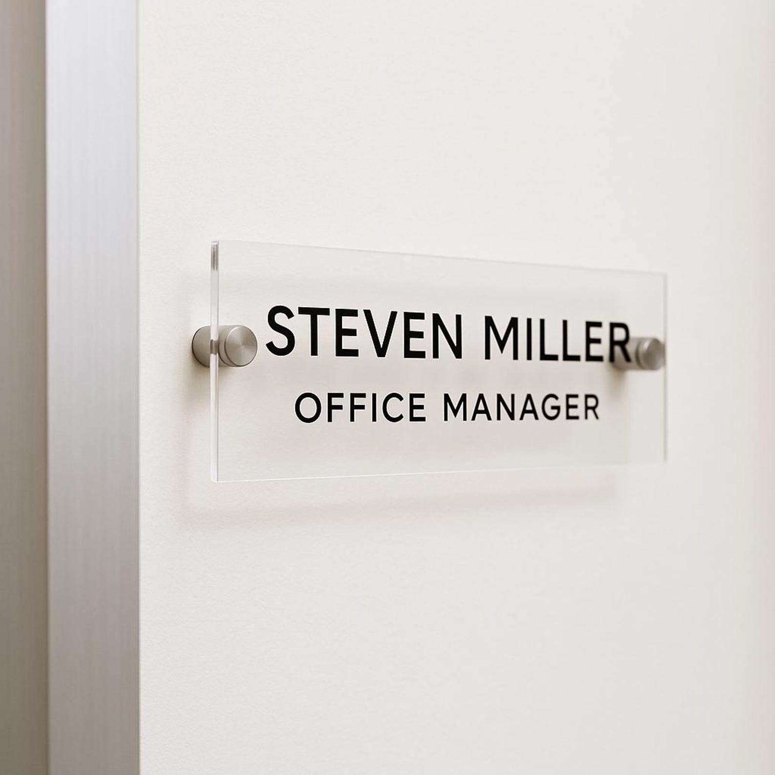 Personalized Acrylic Office Sign | Custom Business Wall Sign for Office ...