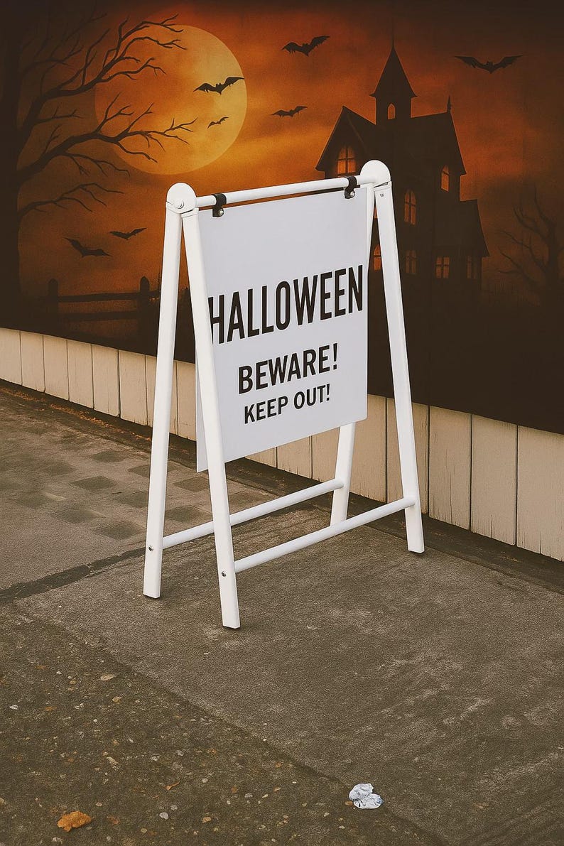 Halloween Sidewalk Sign, A-frame Sidewalk Sign – Halloween Sign ...