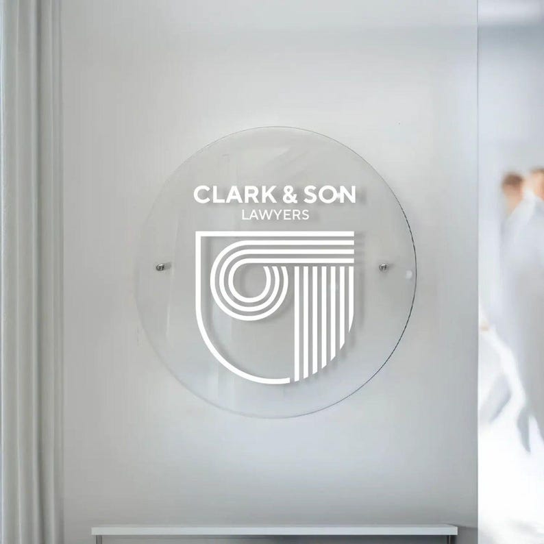 Custom Acrylic Business Sign - Office Wall Decor - 3d and UV Printed ...