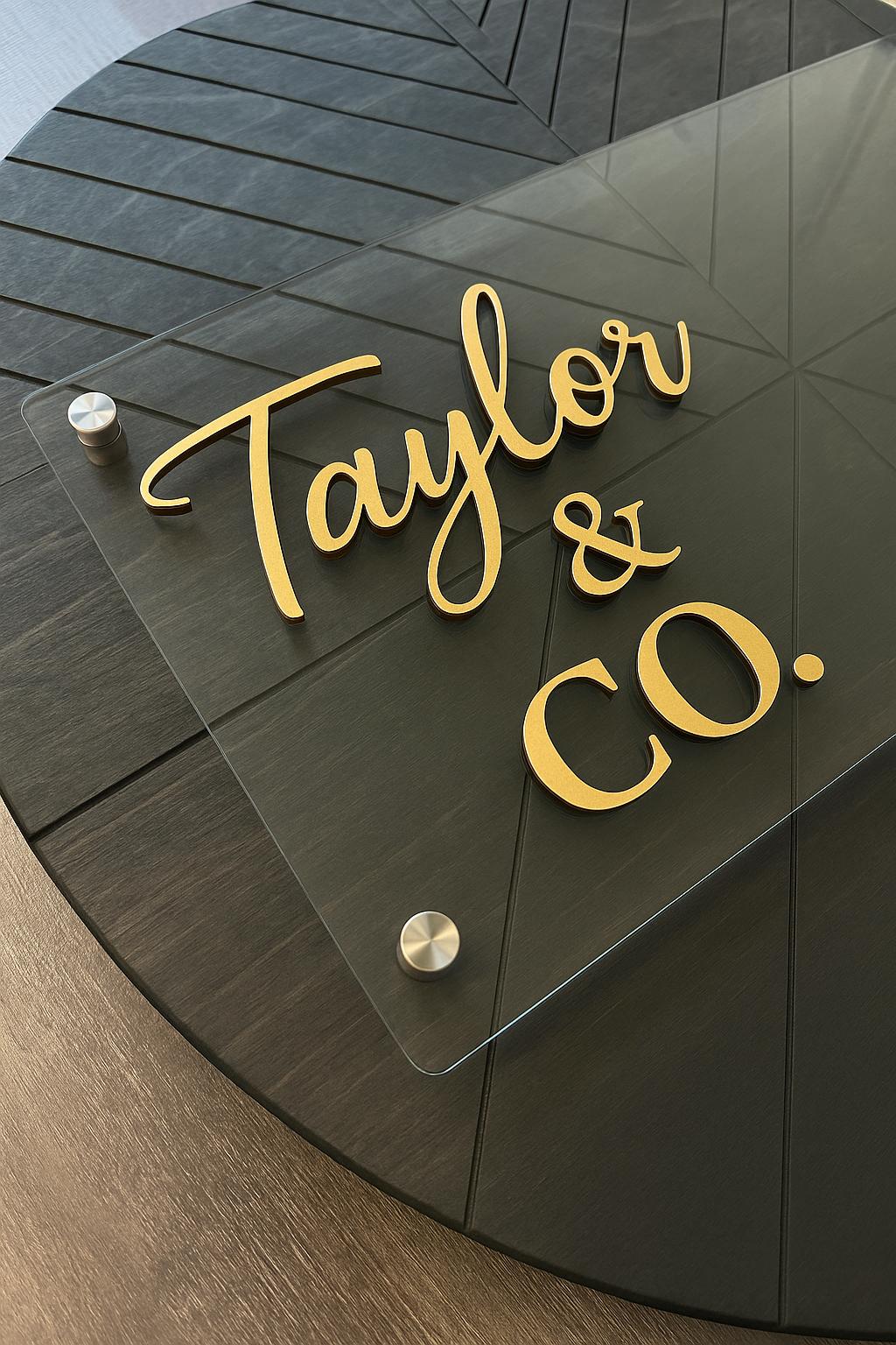 Personalized Acrylic Office Sign | Custom Business Wall Sign for Office ...