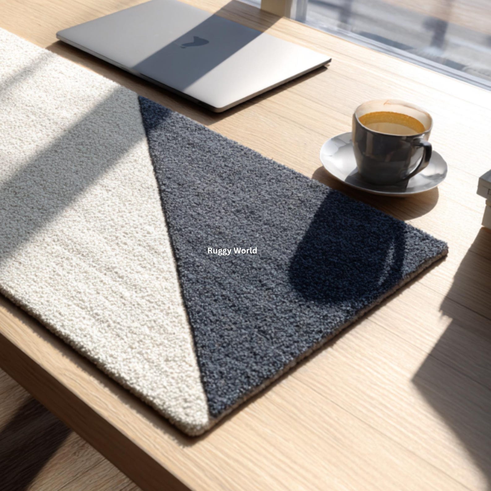 Monochrome Keyboard Rug | Handmade Tufted Desk Mat | 100% New Zealand ...