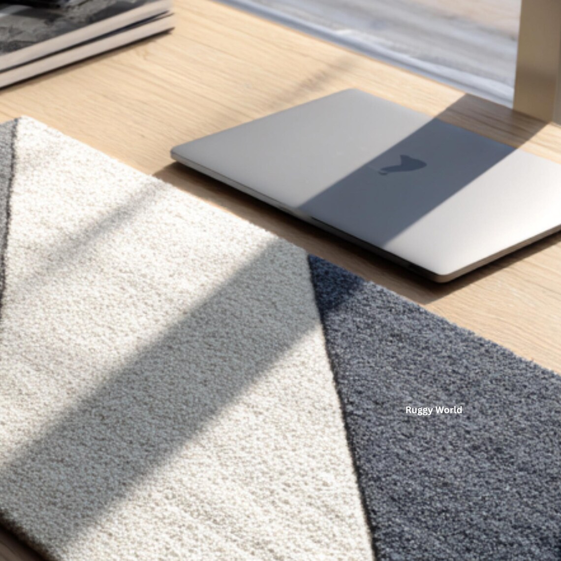 Monochrome Keyboard Rug | Handmade Tufted Desk Mat | 100% New Zealand ...
